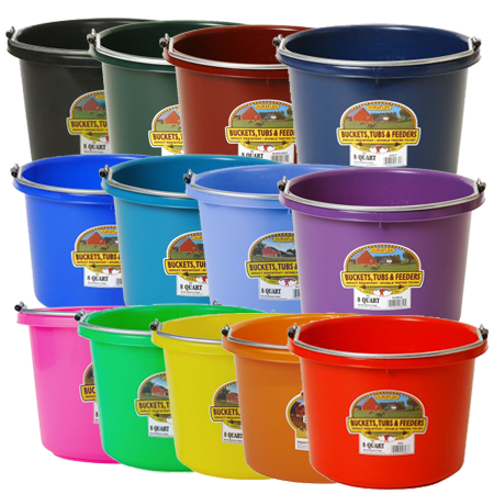 Little Giant 8 Quart Round Plastic Buckets - North Fulton Feed & Seed